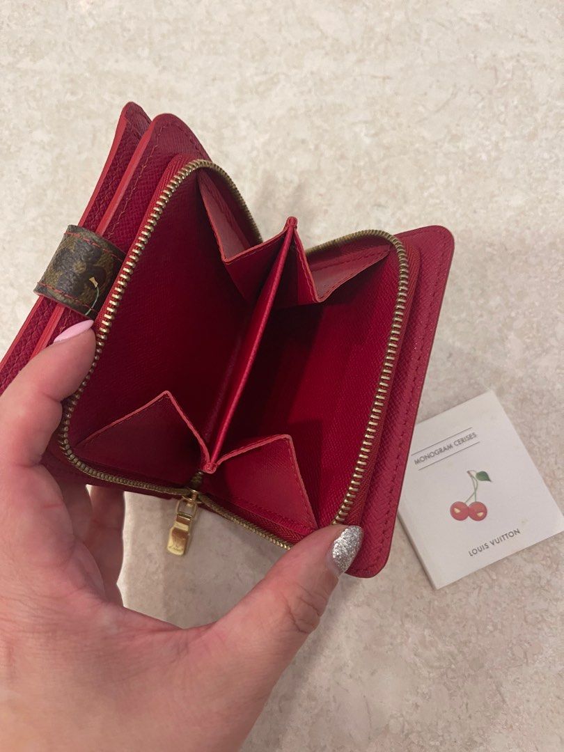 Vintage LV cherry short zip wallet, Women's Fashion, Bags & Wallets ...