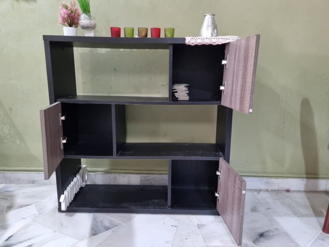 Wood cabinet, 3 tier, Furniture & Home Living, Furniture, Shelves ...