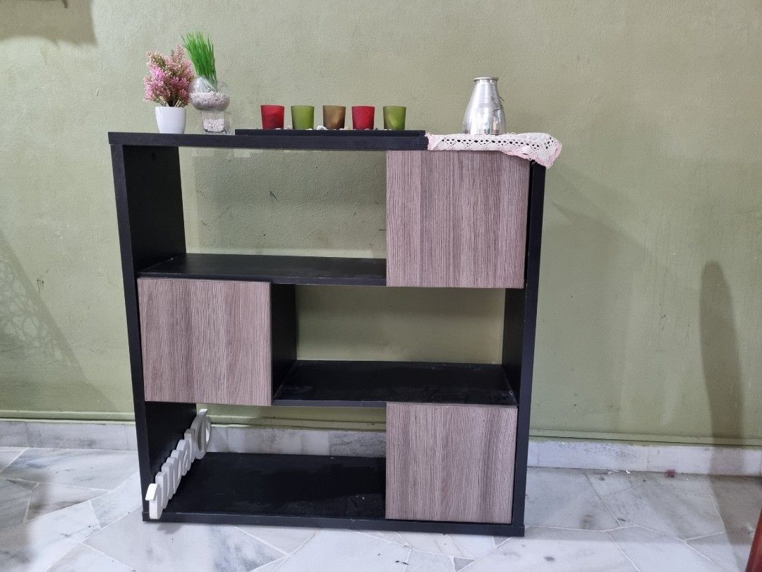 Wood cabinet, 3 tier, Furniture & Home Living, Furniture, Shelves ...