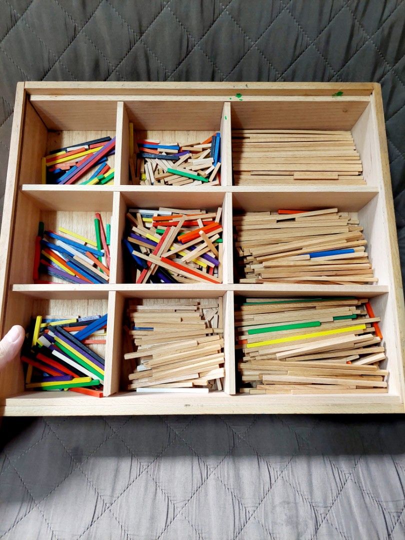 Wooden colored stick learning set, Hobbies & Toys, Toys & Games on ...