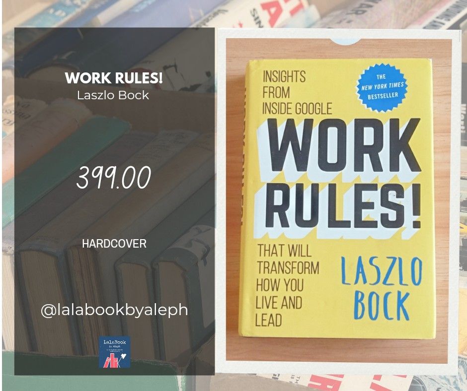 Work Rules by Laszlo Bock, Hobbies & Toys, Books & Magazines, Fiction & Non-Fiction on Carousell