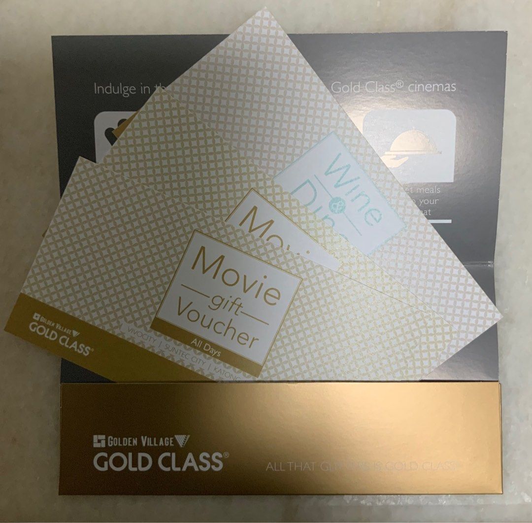 WTS A Pair GV Gold Class Ticket w $20 food voucher, Tickets & Vouchers ...