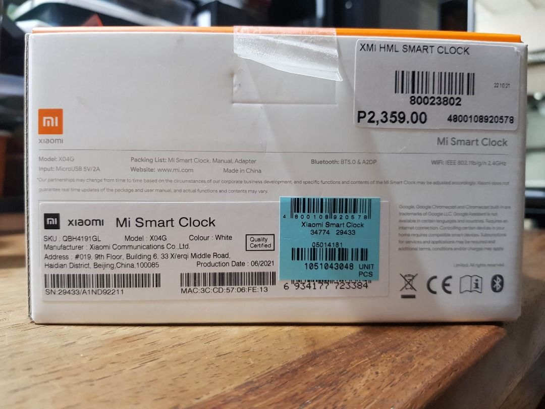 Xiaomi Mi Smart Clock, Furniture & Home Living, Home Decor, Clocks on ...