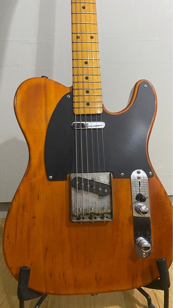 1989 Fujigen Fender Telecaster Charcoal Burst, Hobbies & Toys, Music & Media, Musical ...
