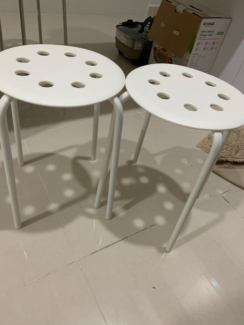 2 IKEA plastic chair, Furniture & Home Living, Furniture, Chairs on ...