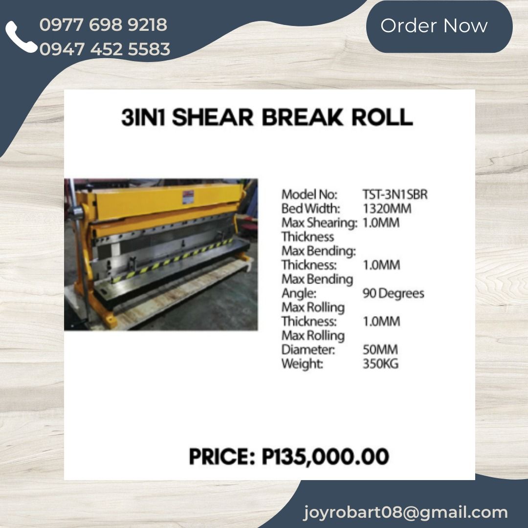 3IN1 SHEAR BREAK ROLL, Commercial & Industrial, Construction & Building ...