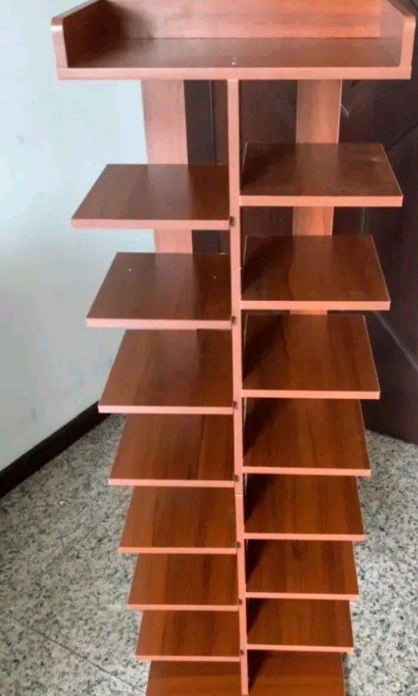 9 Tier BTO Flat Shoe Rack, Furniture & Home Living, Furniture, Shelves ...
