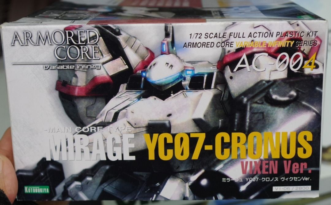 倉底貨 - 壽屋-Kotobukiya-Armored Core - Ac004 -1/72- Mirage Yc07cronus -Vixen Ver-M-250, 興趣及遊戲, 玩具 ...
