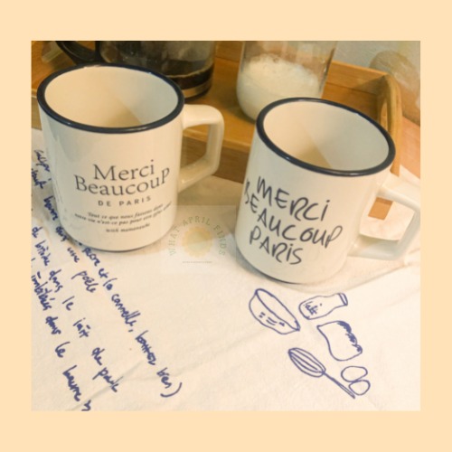 Aesthetic French Inspired Merci Ceramic Coffee Mug, Furniture & Home ...