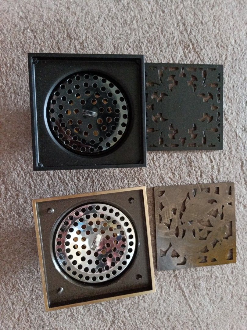 Antique Brass Floor Drain Cover, Furniture & Home Living, Bathroom ...