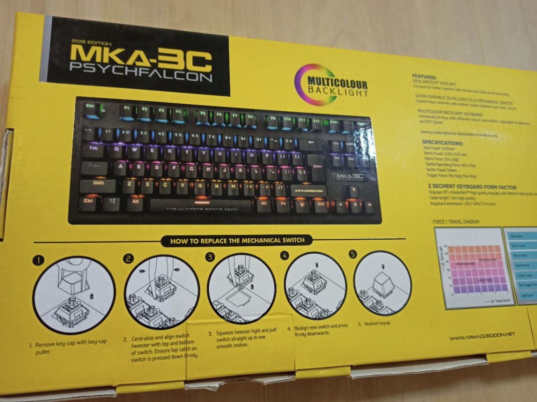 Armaggeddon MKA-3C Gaming KB (2019 Edition), Computers & Tech, Parts ...