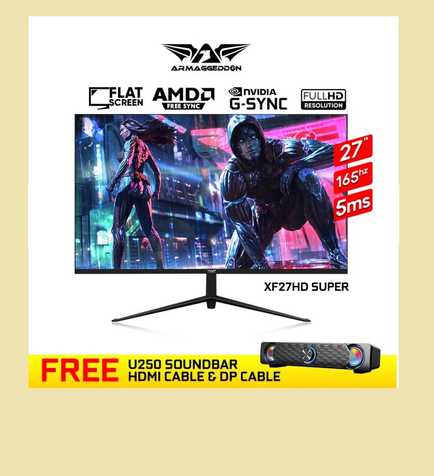 Armaggeddon Pixxel+ Xtreme XF27HD Super Gaming Flat Monitor with 165hz ...