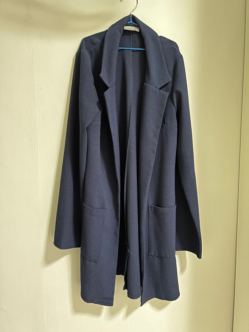 ASOS dark blue duster coat, Women's Fashion, Coats, Jackets and ...