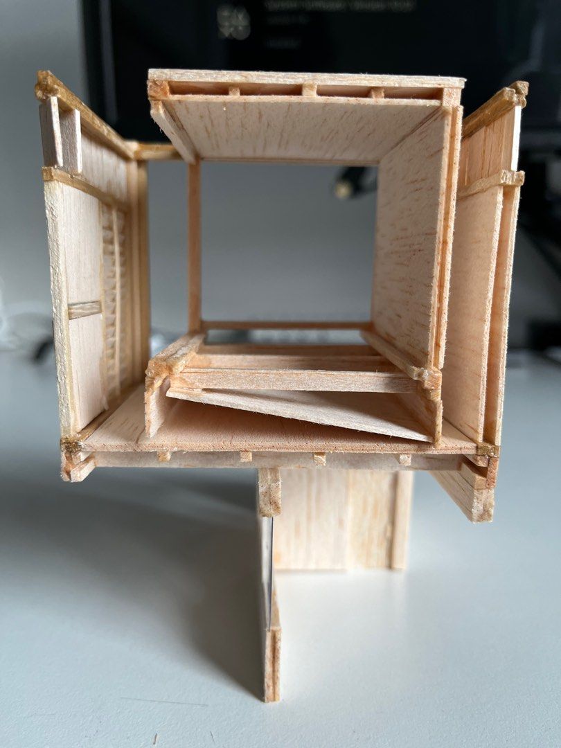 Balsa wood architecture model (1:50 scale), Hobbies & Toys, Stationery ...