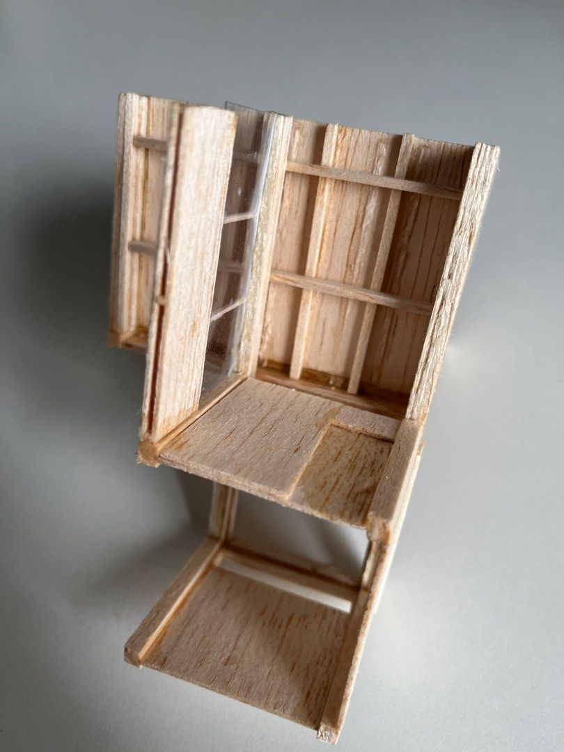 Balsa wood architecture model (1:50 scale), Hobbies & Toys, Stationery ...