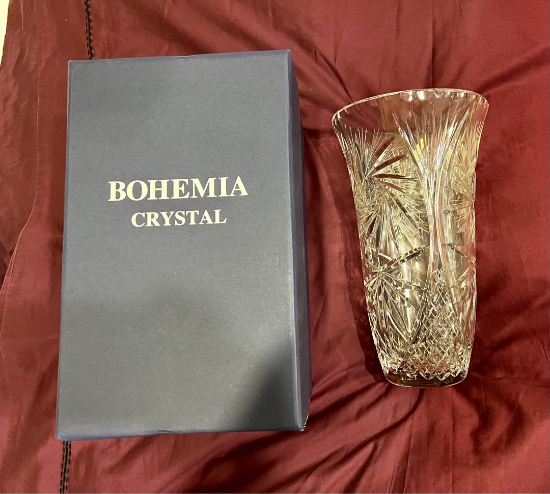 Bohemia Crystal Vase, Furniture & Home Living, Home Decor, Vases & Decorative Bowls on Carousell