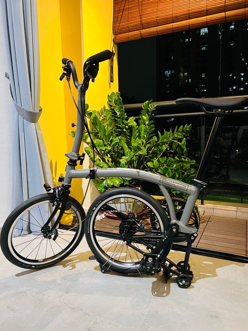 Brompton P Line Metallic Storm Grey M Bar ( ready stock), Sports ...