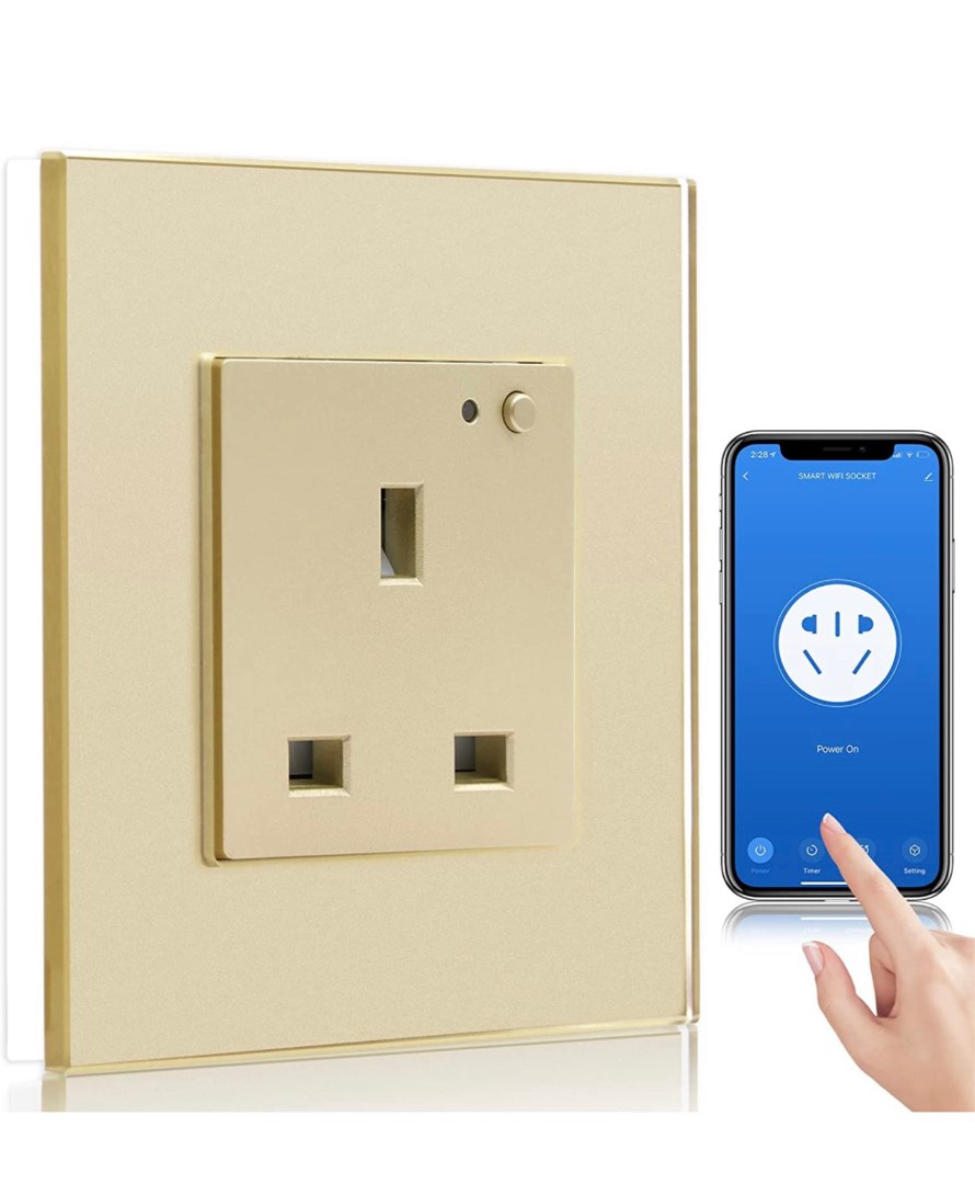 bseed smart socket 13a 英標 智能wifi電掣面板 可用 google home, smart life remote ...