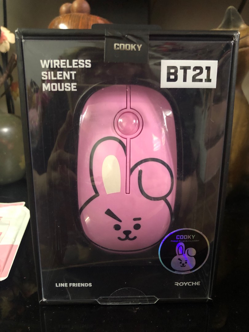 BT21 Cooky Wireless Silent Mouse, Hobbies & Toys, Memorabilia ...