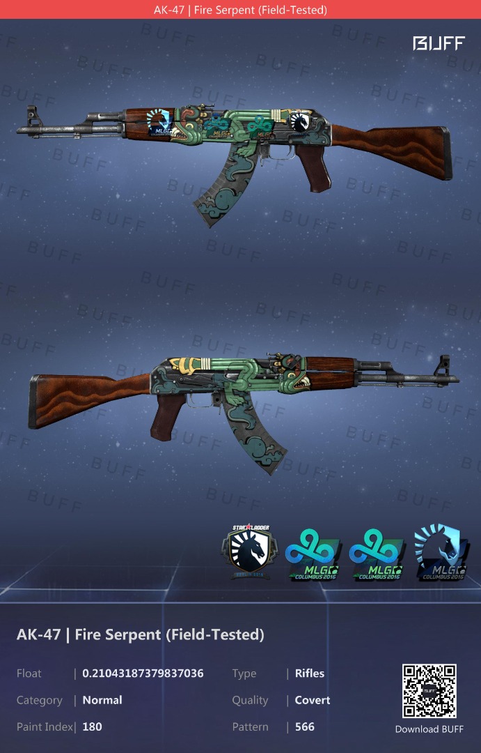 BUFF/5 CSGO AK-47 Fire Serpent, Video Gaming, Gaming Accessories, In ...