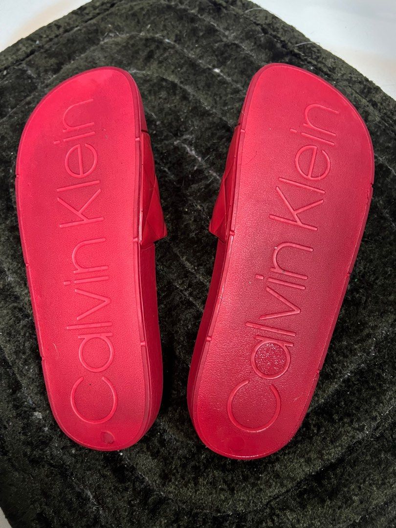 Calvin Klein Slides, Women's Fashion, Footwear, Slippers and slides on ...