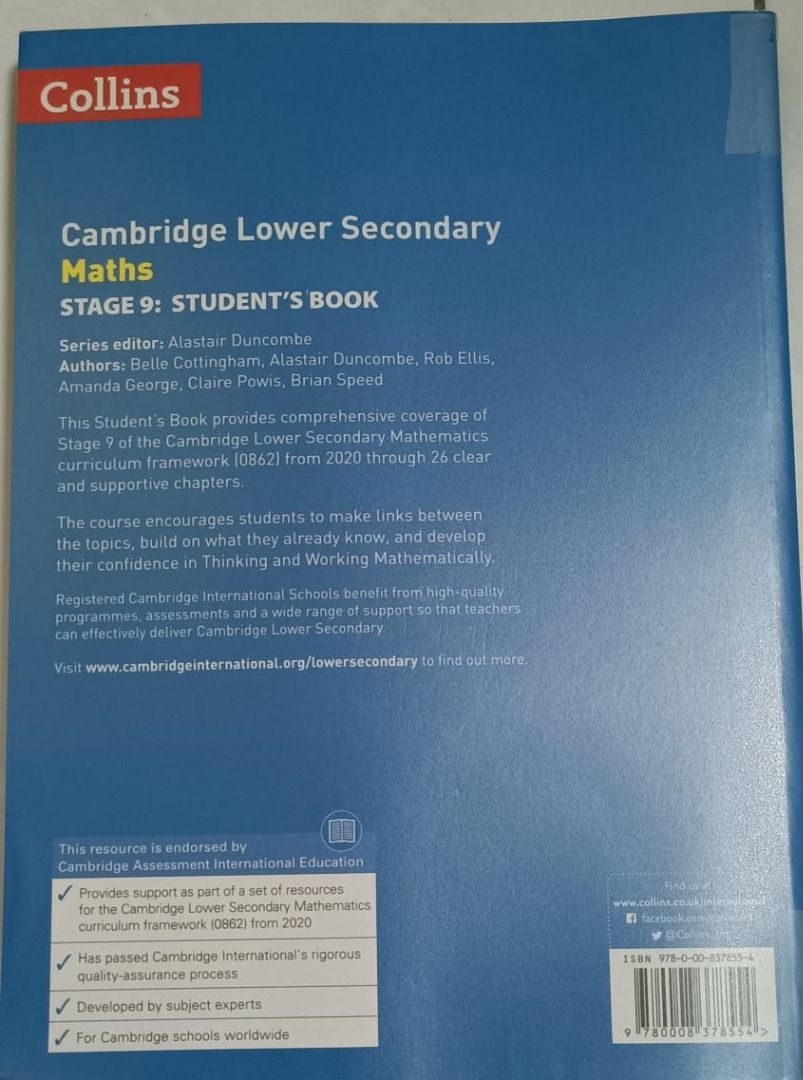 Cambridge Lower Secondary Maths Stage 9: Student's Book, Hobbies & Toys ...