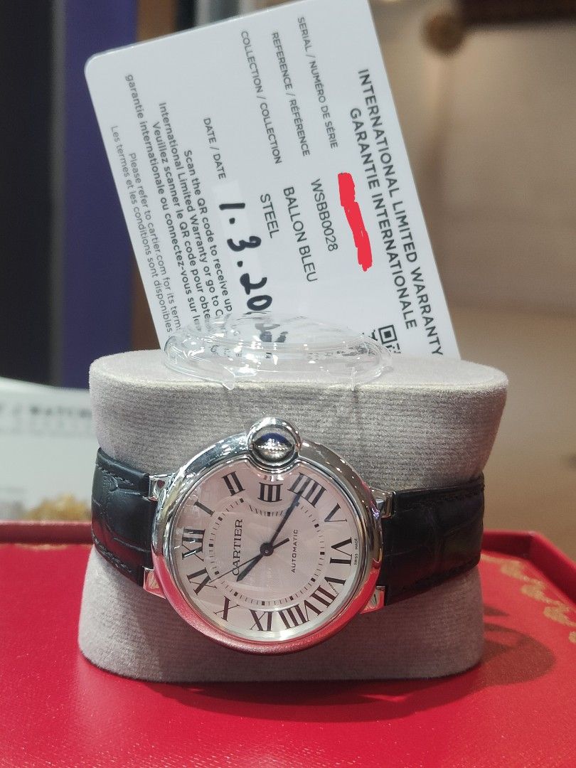 Cartier Balloon Bleu 33mm, Luxury, Watches on Carousell