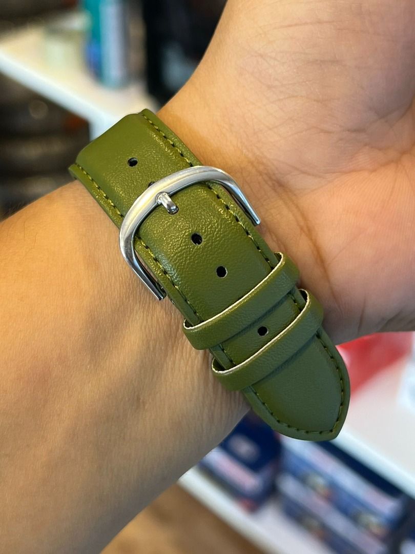 CASIO Analog Green Leather Strap Men's Watch MTP-VD01L-2B / Legit Casio ...