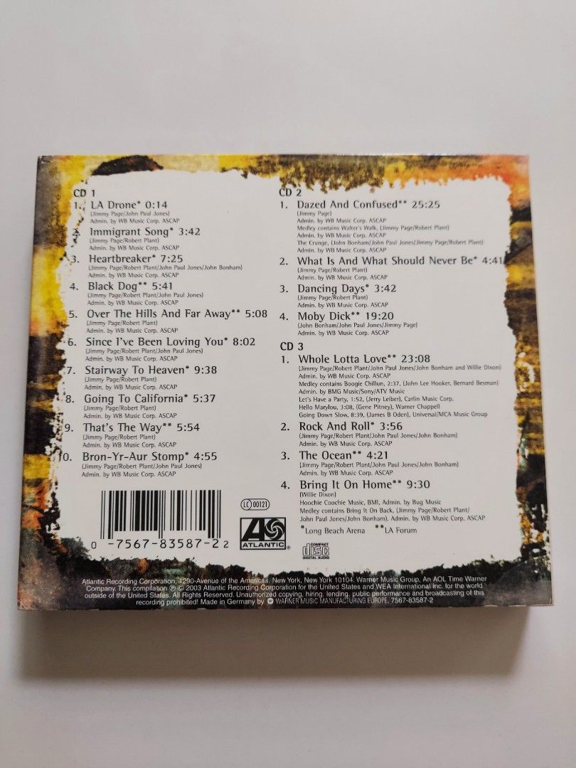 CD Led Zeppelin 3 cd set, Hobbies & Toys, Music & Media, CDs & DVDs on ...