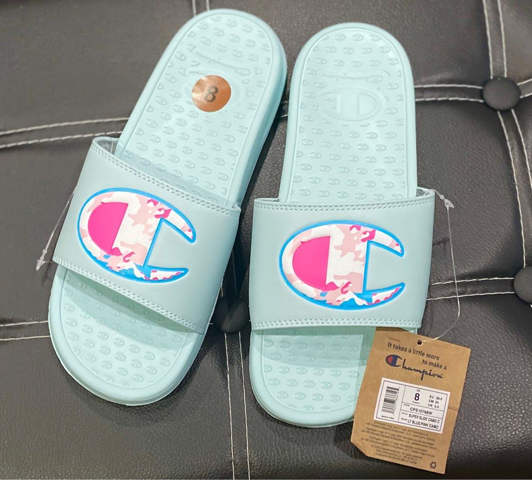 Champion slides, Women's Fashion, Footwear, Slippers and slides on ...