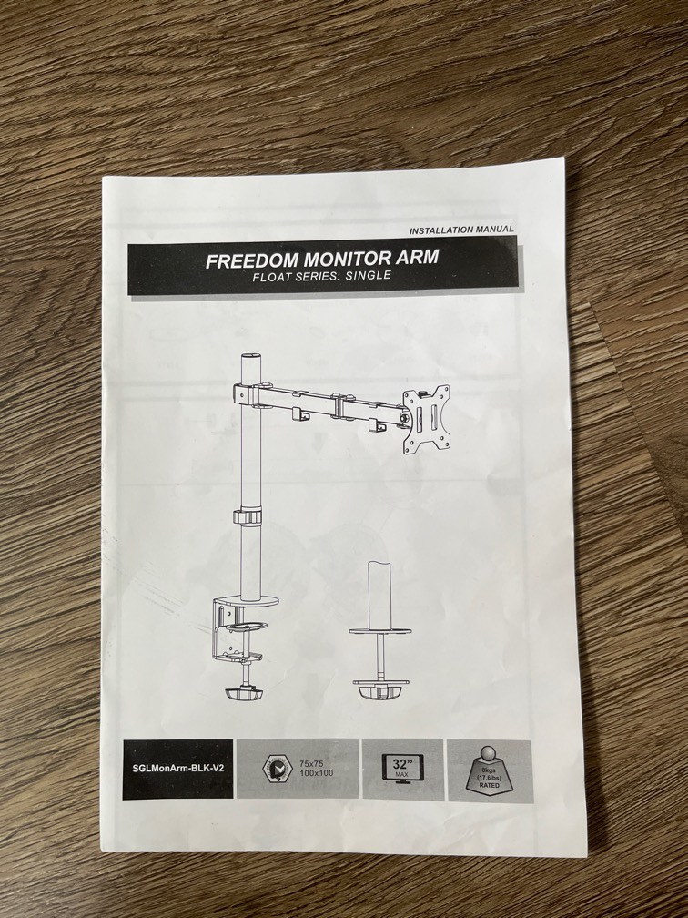 Everdesk+ Freedom Monitor Arm, Computers & Tech, Parts & Accessories ...
