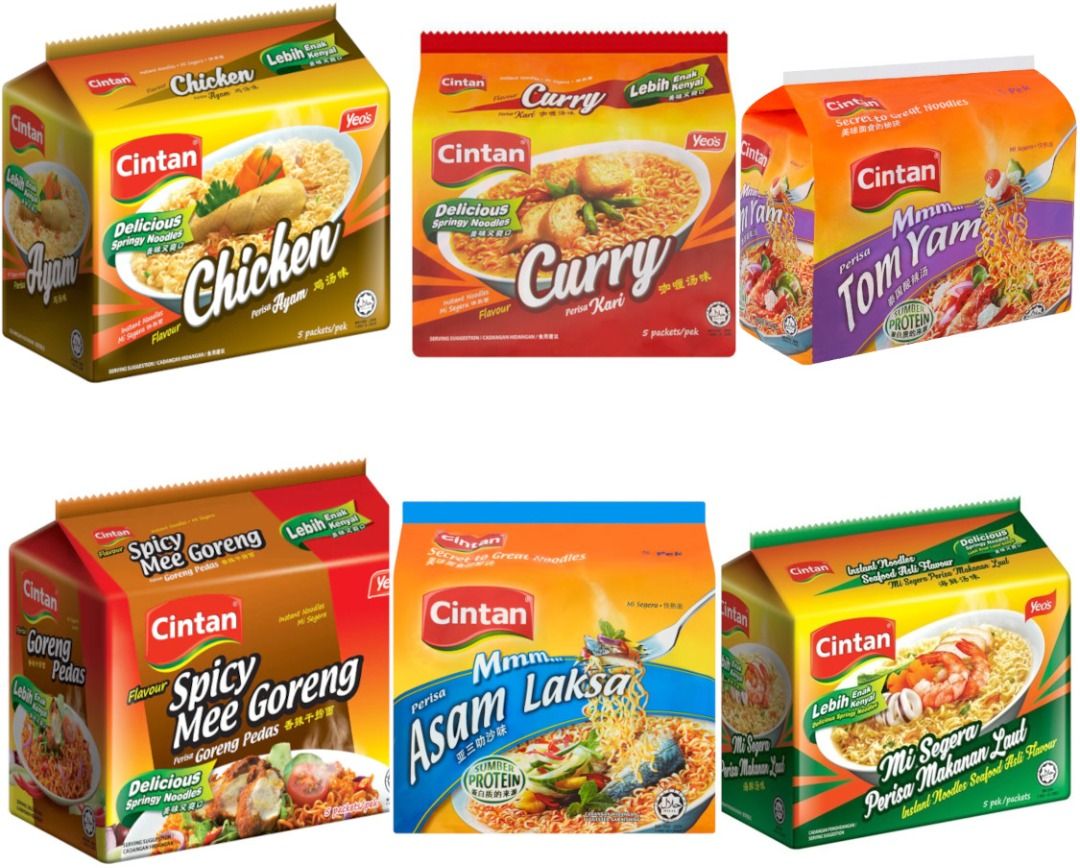 Cintan Noodles Curry/Chicken/Mi Goreng Spicy/Assam Laksa/Tom Yam ...