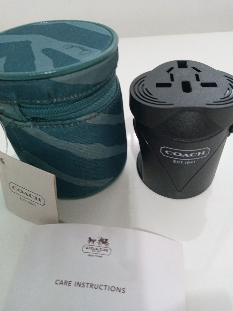 Coach Travel Adaptor, Luxury, Accessories on Carousell