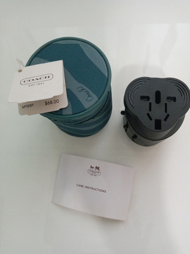 Coach Travel Adaptor, Luxury, Accessories on Carousell