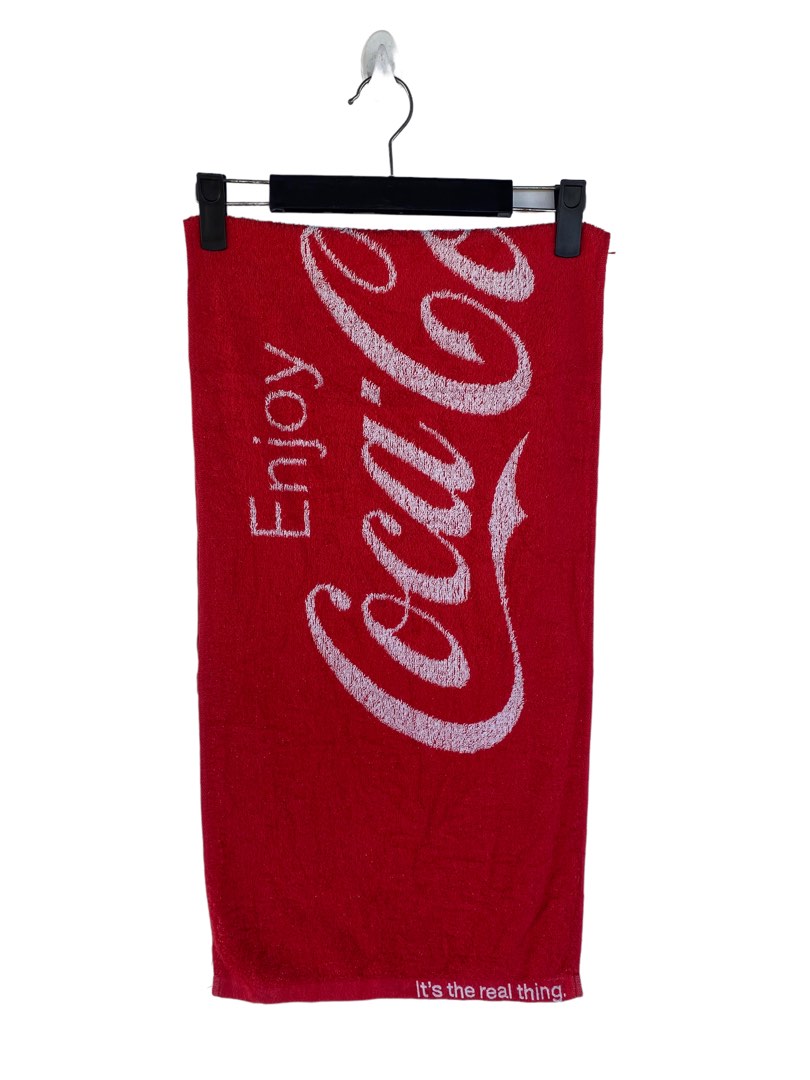 COKE FACE TOWEL (tuala muka coca-cola), Furniture & Home Living ...
