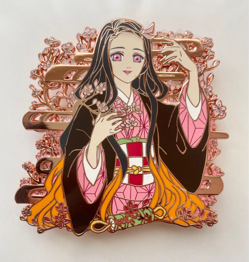Demon Slayer Kimetsu no Yaiba Nezuko enamel pin, Hobbies & Toys ...
