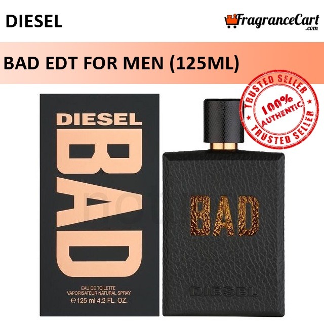 Diesel Bad EDT for Men (50ml/75ml/100ml/125ml) Eau de Toilette Black ...