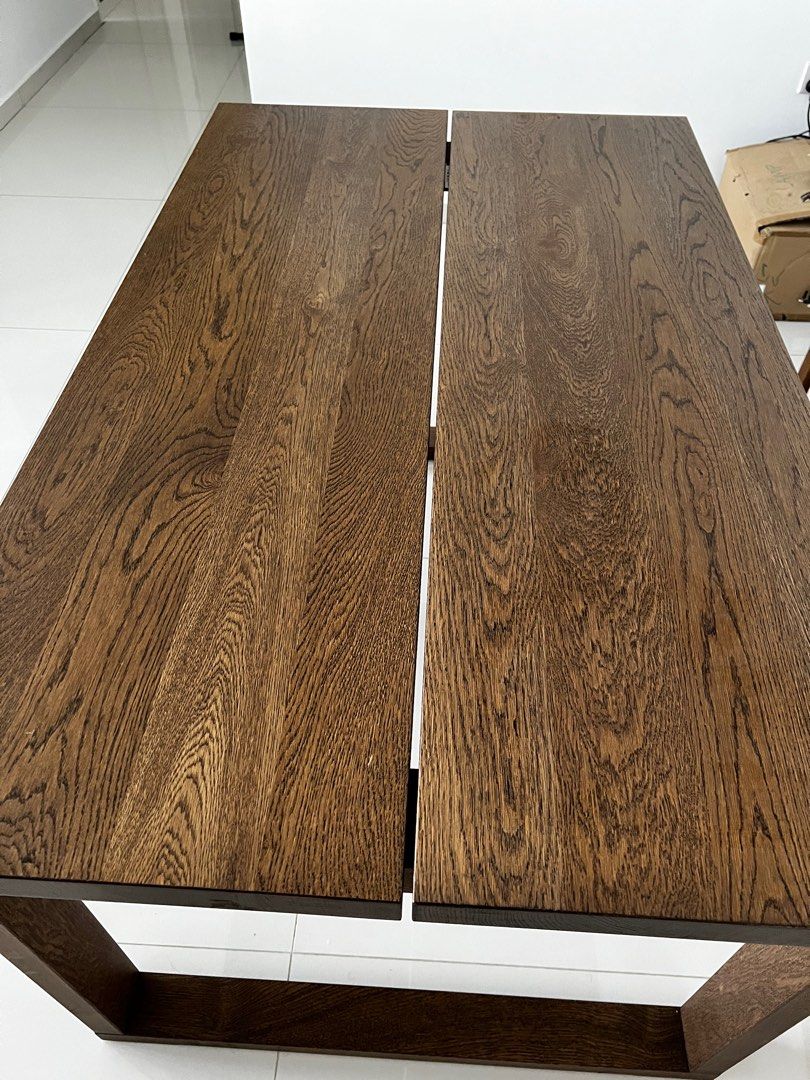 Dining Table_oak wood_IKEA, Furniture & Home Living, Furniture, Tables ...