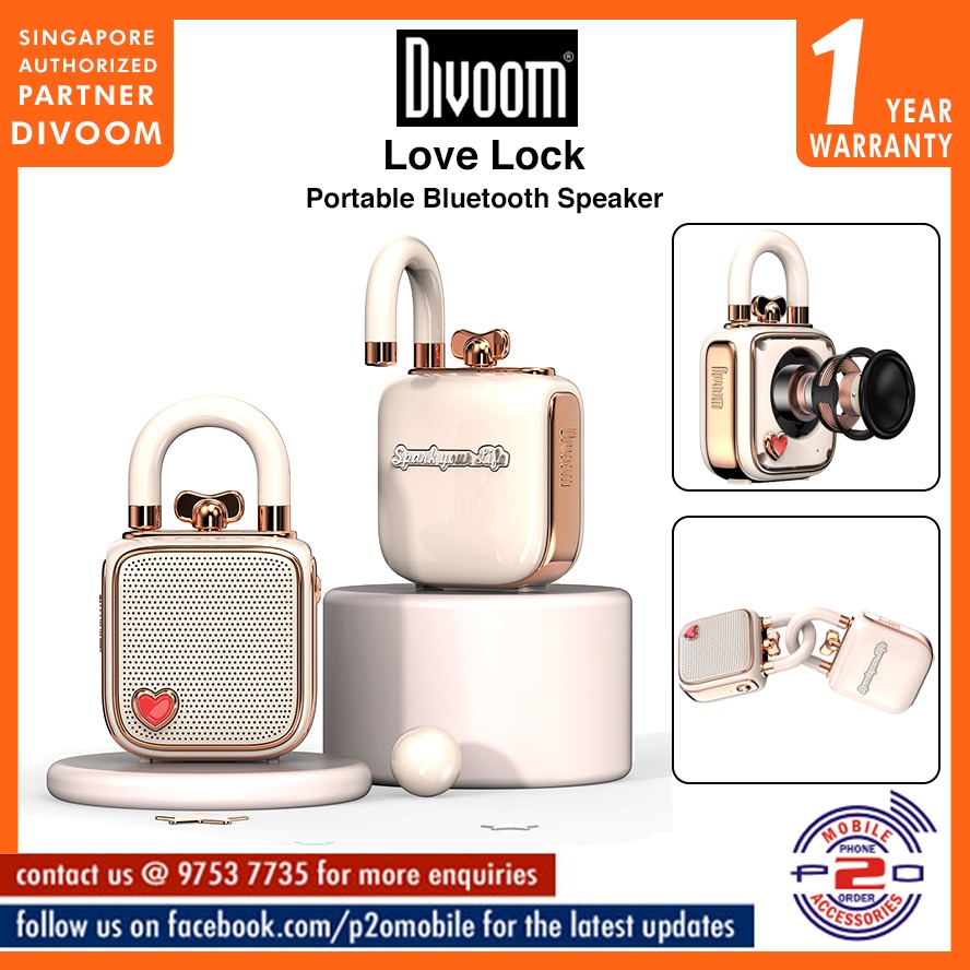 Divoom Love Lock Portable Bluetooth Speaker, Audio, Headphones ...