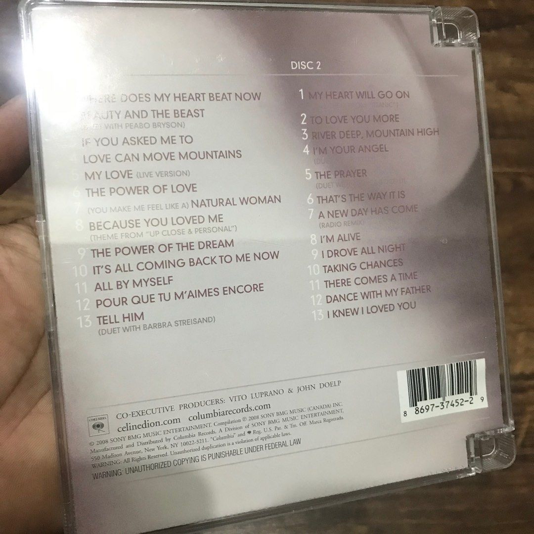 Double Cd Celine Dion My Love Ultimate Essential Collection, Hobbies ...