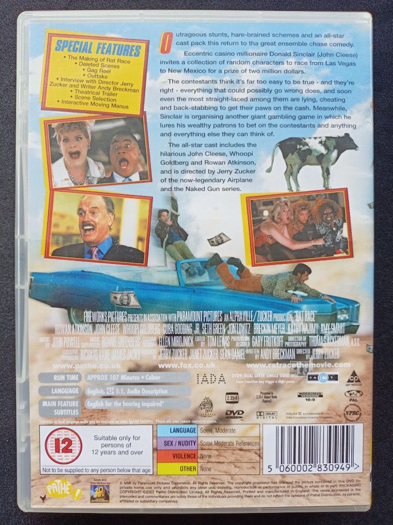 DVD Rat Race, Hobbies & Toys, Music & Media, CDs & DVDs on Carousell