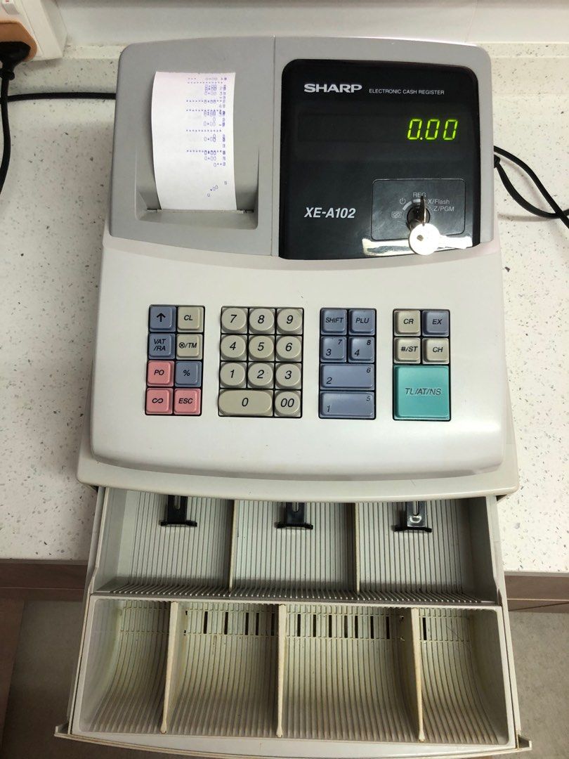 Electrical Cash Register XE-A102 c/w 12 printer rolls, Computers & Tech ...