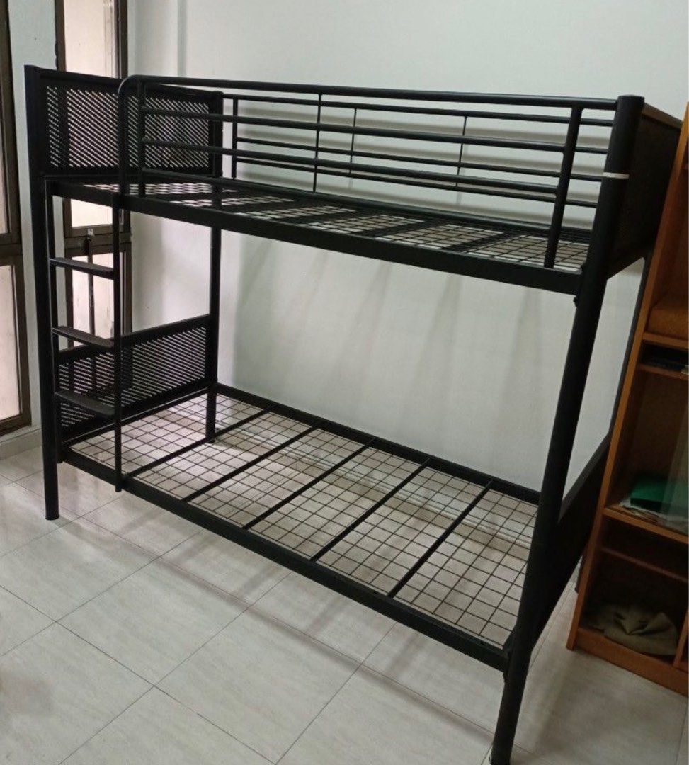 Free delivery Double decker bed frame/Bunk bed frame, Furniture & Home ...