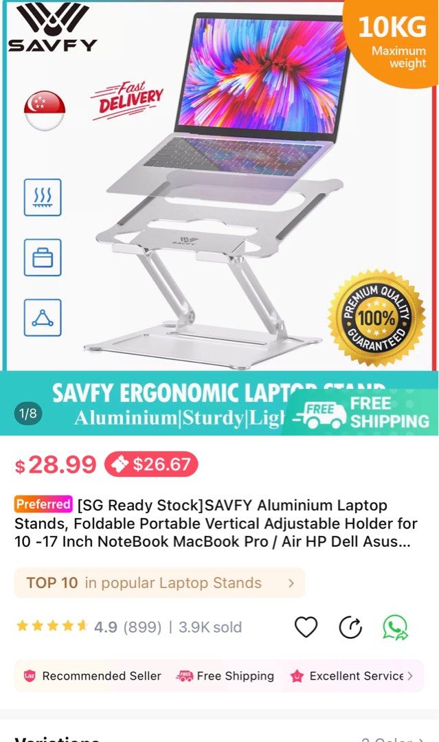 FREE DELIVERY Laptop stand, Computers & Tech, Parts & Accessories ...