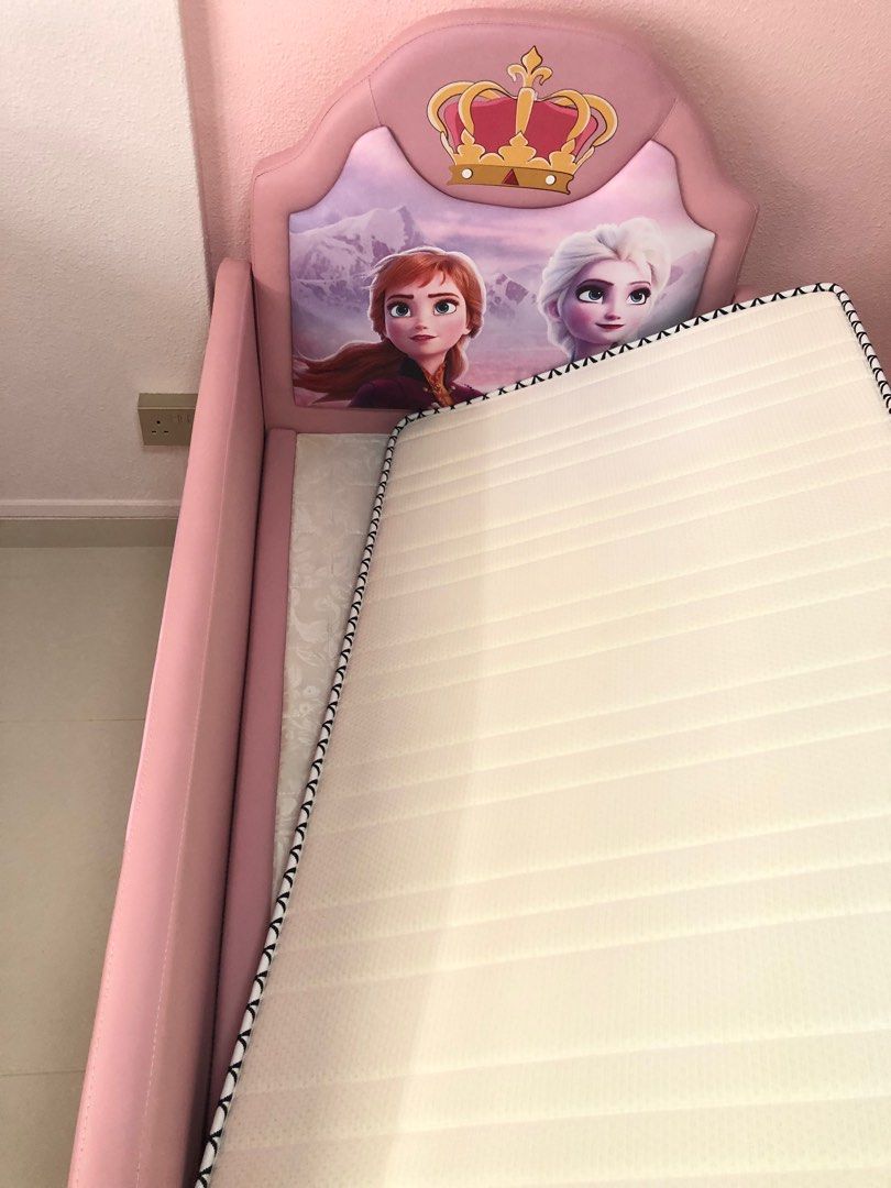 Frozen Elsa&Anna bed frame, mattress & mattress cover., Babies & Kids, Baby Nursery & Kids ...