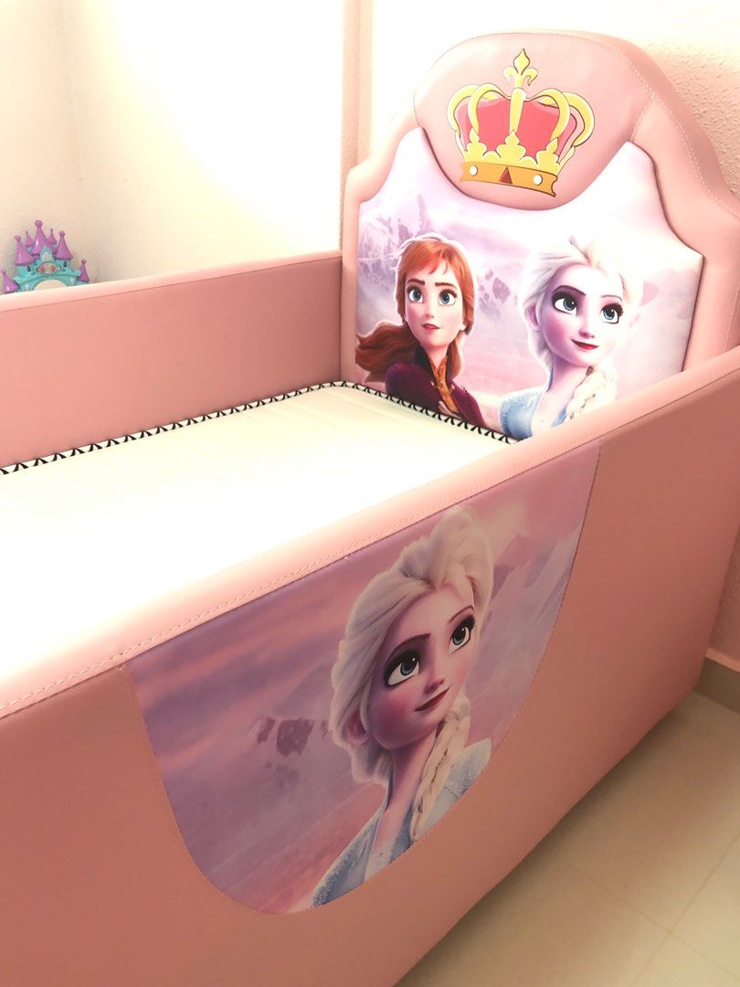 Frozen Elsa&Anna bed frame, mattress & mattress cover., Babies & Kids, Baby Nursery & Kids ...