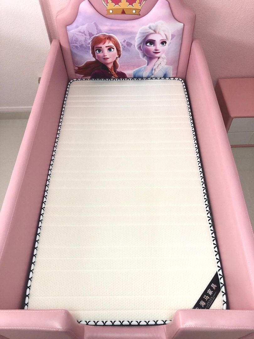 Frozen Elsa&Anna bed frame, mattress & mattress cover., Babies & Kids, Baby Nursery & Kids ...