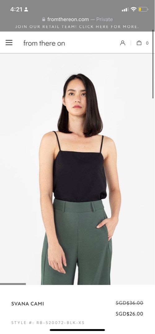 FTO Svana Cami in Black, Women's Fashion, Tops, Blouses on Carousell