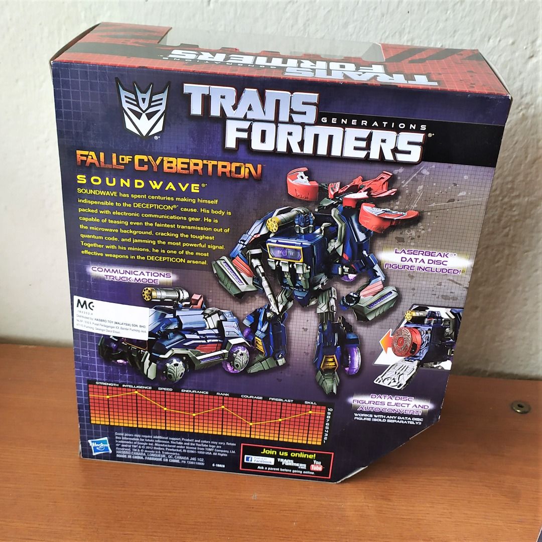 GENERATIONS SOUNDWAVE DISC RAVAGE RATBAT RUMBLE FRENZY LASERBEAK FALL ...