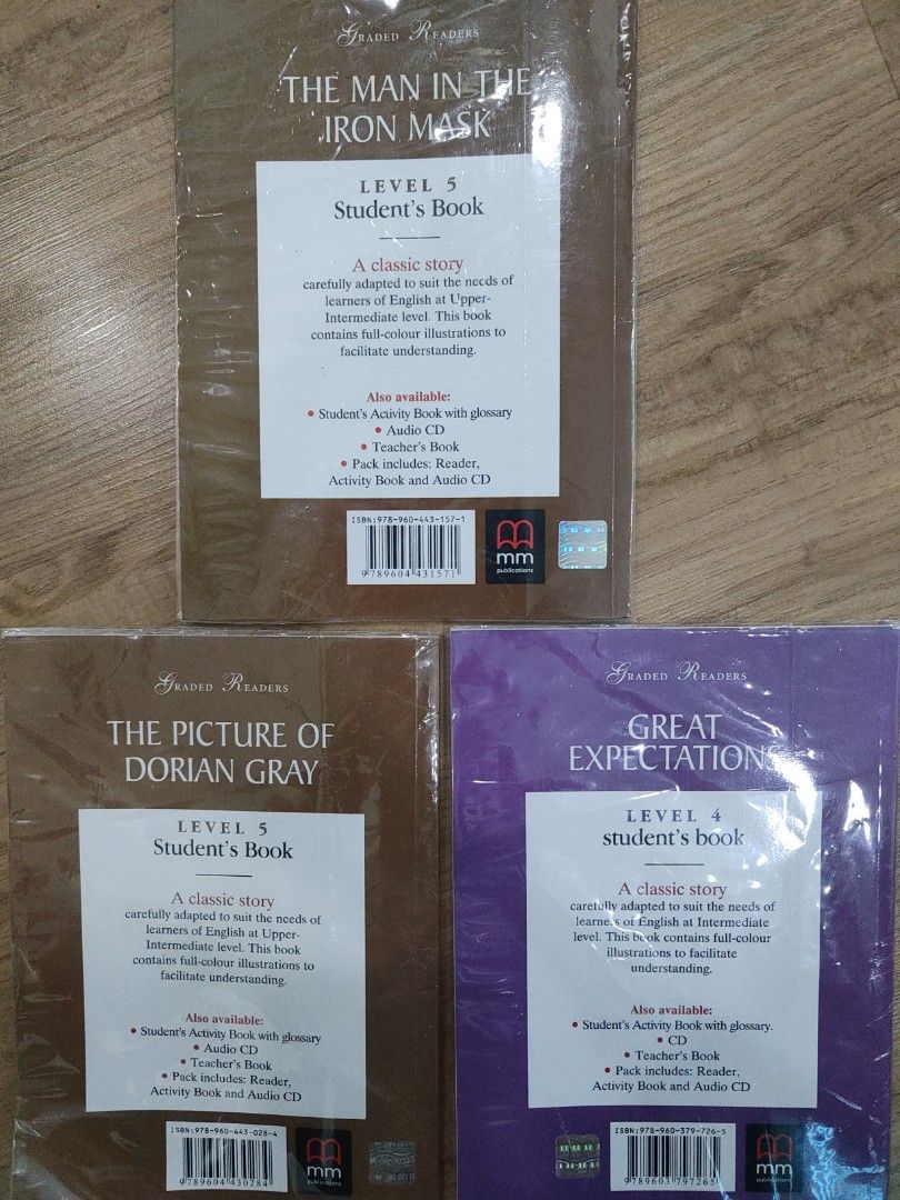 Graded readers great expectations level 4 the man in the iron mask level 5 the picture of Dorian ...